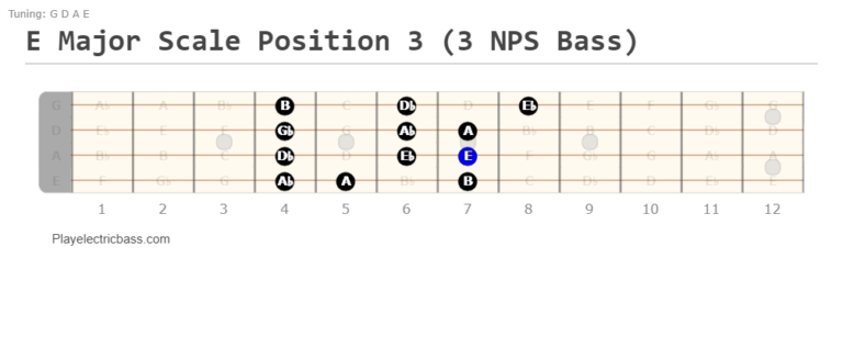 E Major Scale Bass Positions And Theory Explained - playelectricbass.com