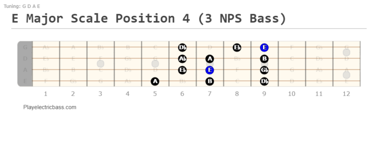 E Major Scale Bass Positions And Theory Explained - playelectricbass.com