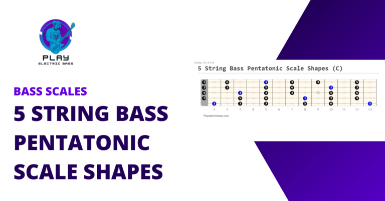 5 String Bass Pentatonic Scale Shapes - playelectricbass.com